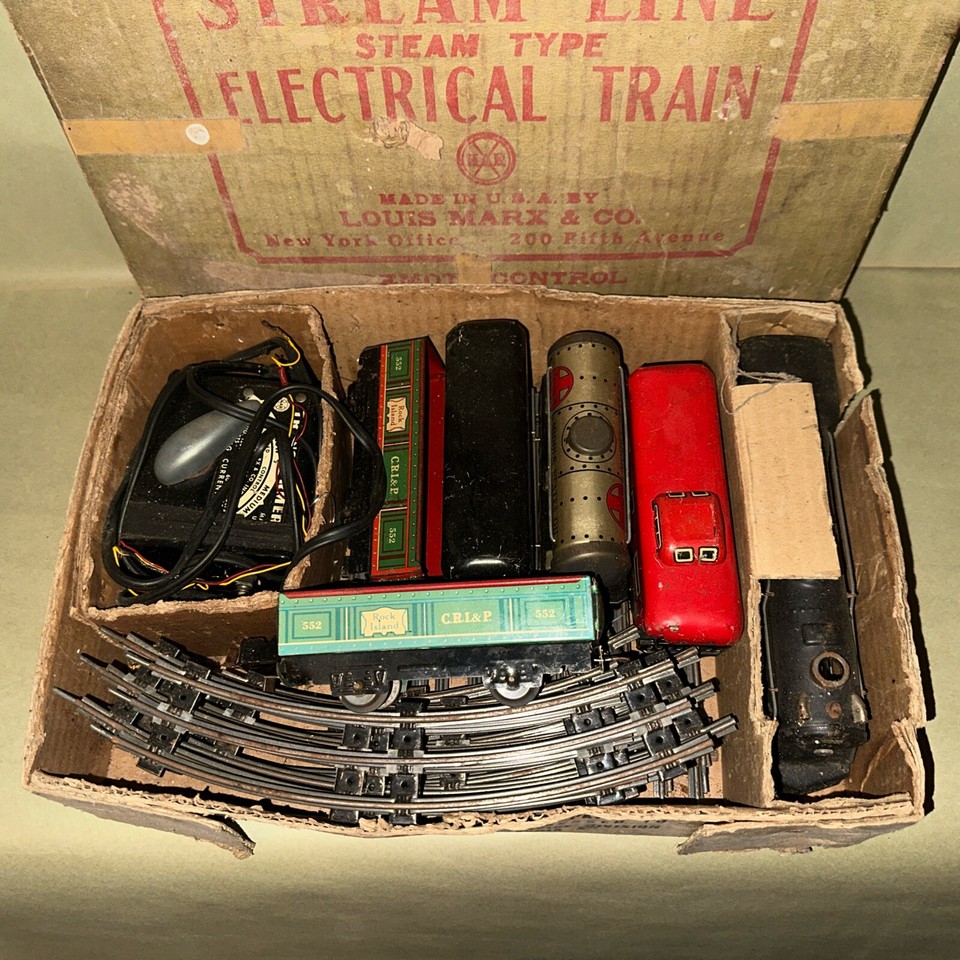 Vintage MARX Marlines Stream Line Steam Type O Gauge Electrical Train ...