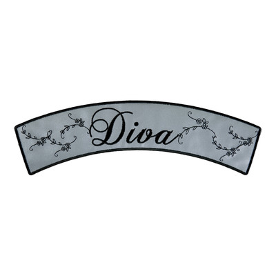 Reflective Diva Script Rocker Patch, Women's Rocker Patches | eBay