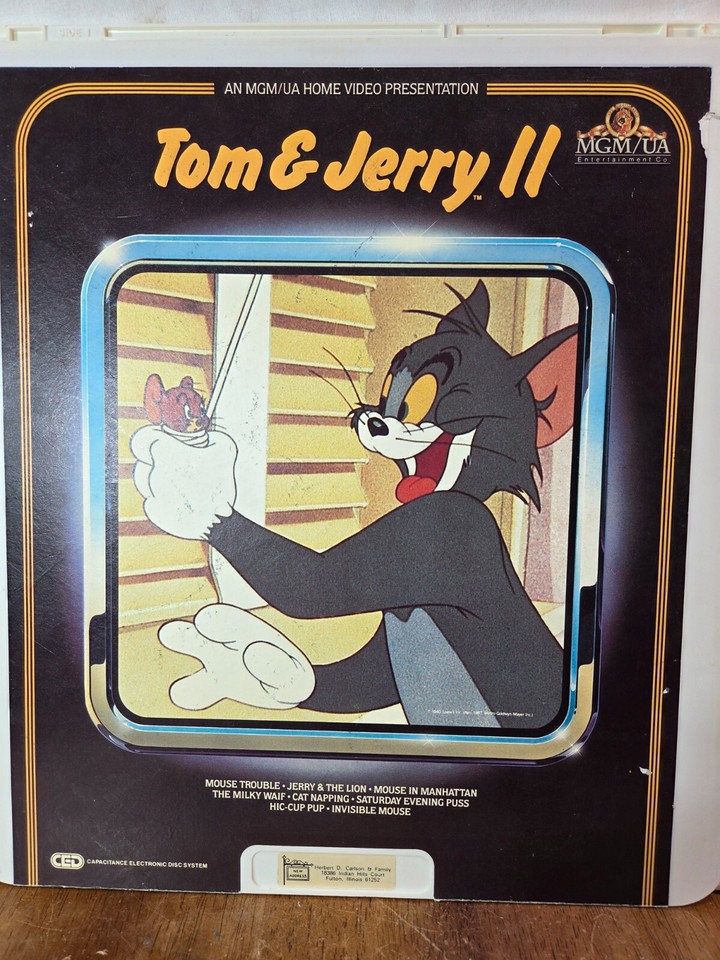 CED 💿 TOM & JERRY II Cartoon Cult Animation Cat & Mouse Clips MGM/UA ...