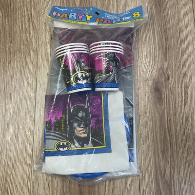 BATMAN RETURNS Party Pak For 8 DC Comics Birthday Party Decor 1991 | eBay