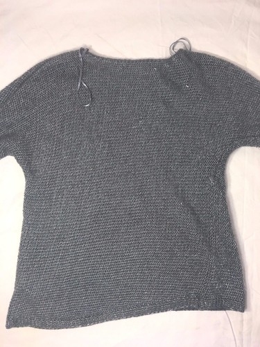 Jennifer Lopez J-Lo Top Silver Chain Mail Link Pattern 3/4 Sleeve ...