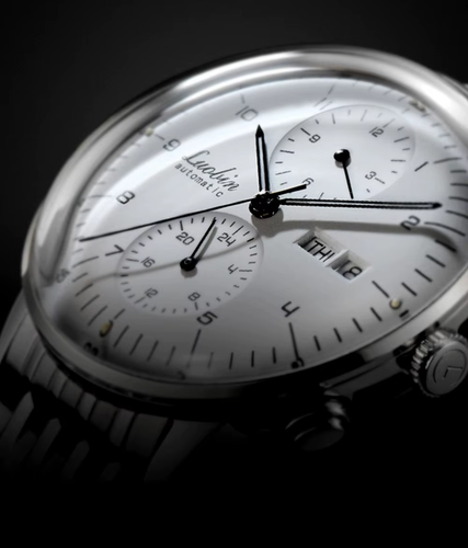 LUOBIN Mens Watch Automatic White Dial Stainless Bracelet-Us Stock ...