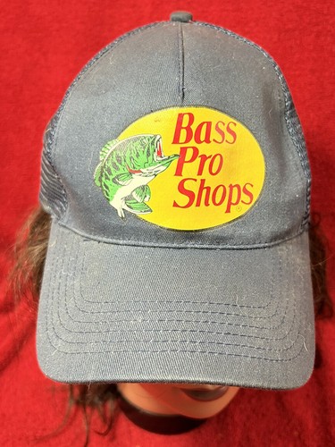 Bass Pro Shops Blue Classic BPS Largemouth Bass Logo Trucker Hat Adult ...