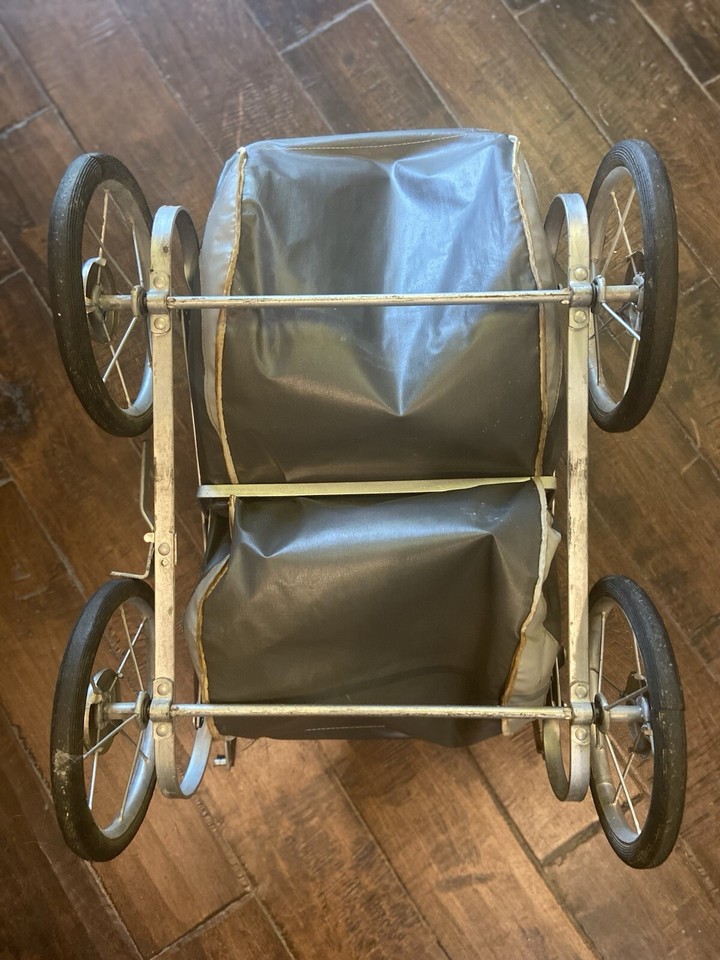 Baby Doll Buggy Stroller Bed Carriage Metal & Material VTG | eBay