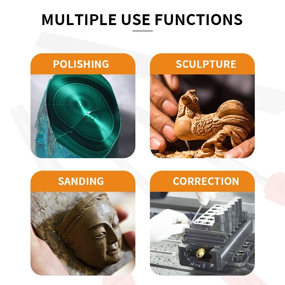 6 Inch Flat File Plastic Handle File Handles Diamond Needle Files Glass ...