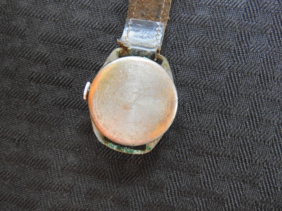 Very Old "EXPERT" Swiss Made Military Dial Mens' Watch Not Running FREE ...