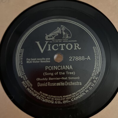 10" 78 RPM David Rose Poinciana / Dance Of The Spanish Onion Victor ...