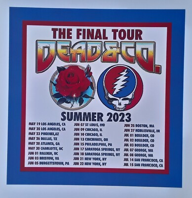 Dead And Co. Final Tour Summer 2023 ☆ Promo Magnet W/Dates 3.5X3.5 ...