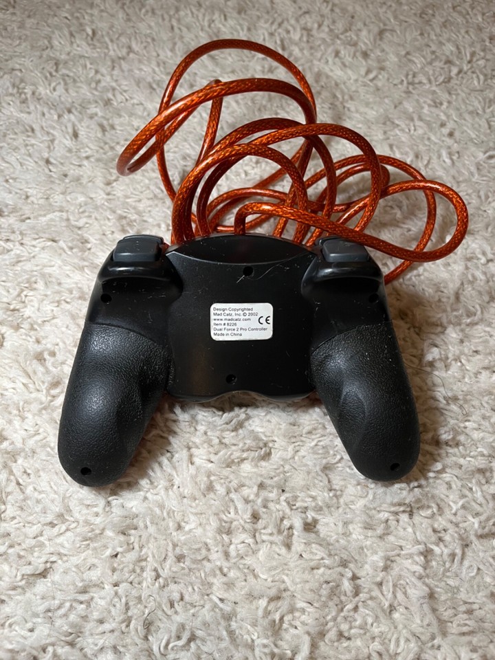 Mad Catz PS2 Dual Force 2 Pro Turbo Controller Red Playstation 2 Corded ...