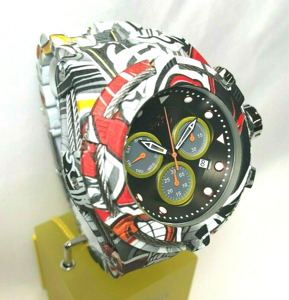 INVICTA 31622 Men's 52mm Black Bolt Zeus Graffiti HYDROPLATED Bracelet ...