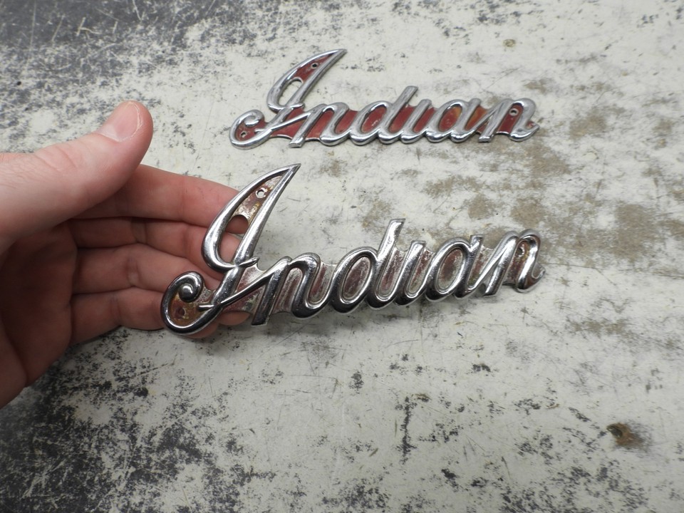 1947-53 Indian Chief Scout Gas Tank Emblems Badges 2621 | eBay