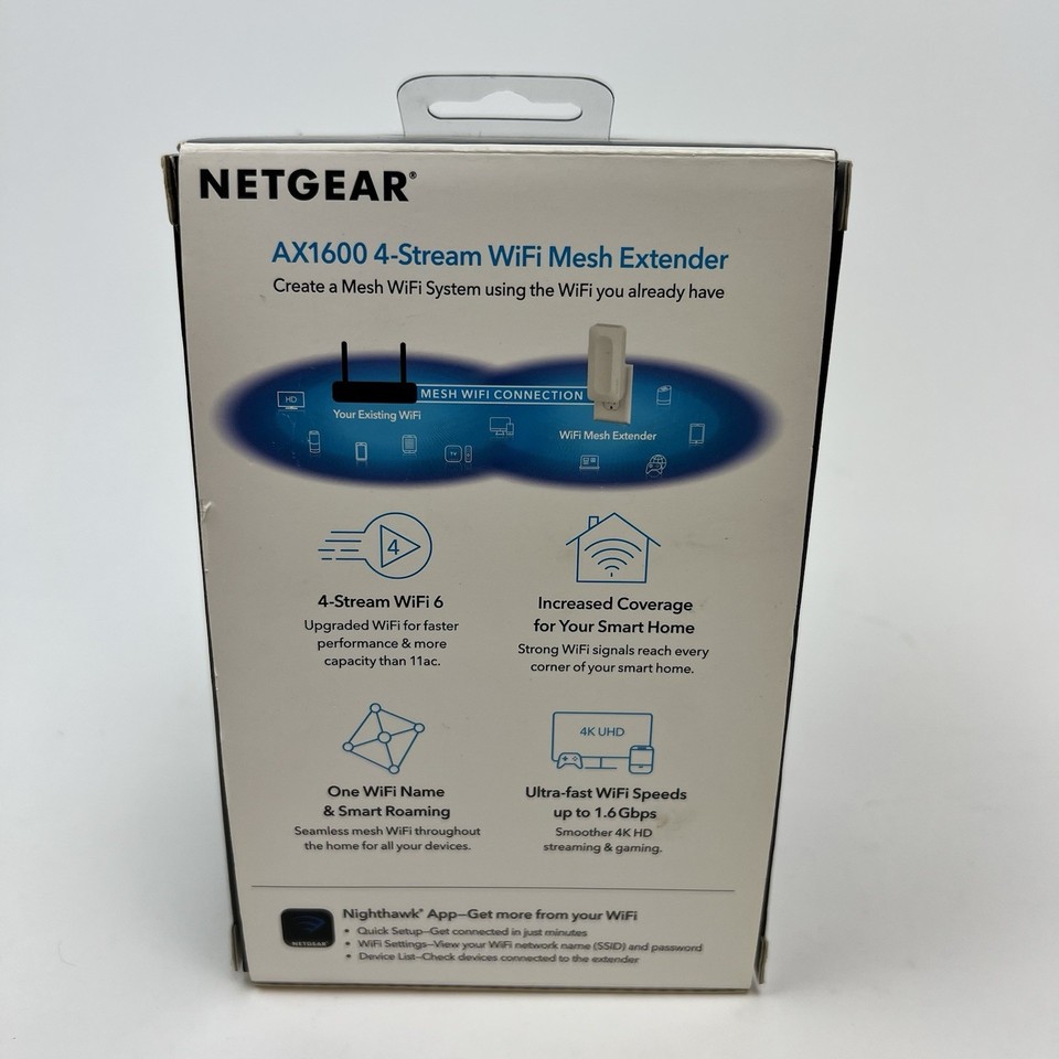 Netgear AX1600 4-Stream Wifi 6 Mesh Extender | eBay