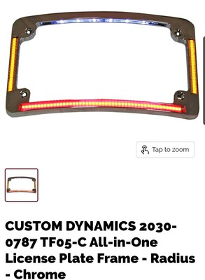 Custom Dynamics License Plate Frame - Radius - Chrome TF05-C | eBay