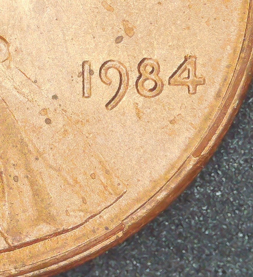 1984 Rim Cud Minor Clashing Lincoln Memorial Cent US Error Coin | eBay