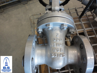 Cast Steel Gate Valve 2" 300 RF Flanged NEWAY G3R-WCB-8 WCB X Trim 8 w ...