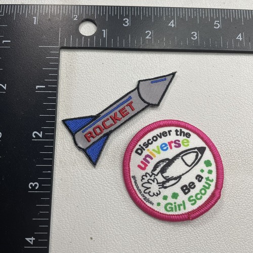2 Rocket Ship Patches Inc. A Girl Scouts One 20SB | eBay