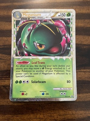 LP Pokemon Holo (Prime) MEGANIUM Card HGSS BLACK STAR PROMO Set HGSS08 ...