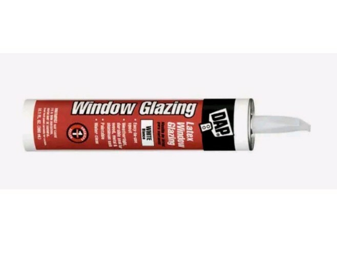 DAP White Latex WINDOW GLAZING Permanently Flexible In/Out 10.1 oz ...