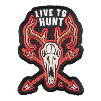 Live To Hunt Deer Skull And Arrows Patch, Hunting Patches | eBay