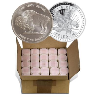 1 oz Silver Round (Lot of 500)- New from Mint- Random Design-. 999 Fine ...