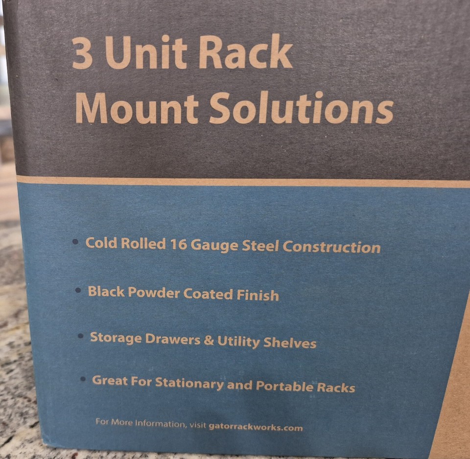 Gator Rackworks Standard 3U Rack Mount Drawer with Lock GRW-DRW3 - New ...