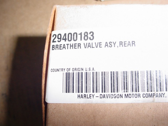 Harley Davidson Rear Breather Valve Assembly 29400183 for sale online ...