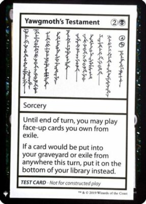 1x Yawgmoth's Testament (PW Symbol) - (NM-Mint) Mystery Booster ...