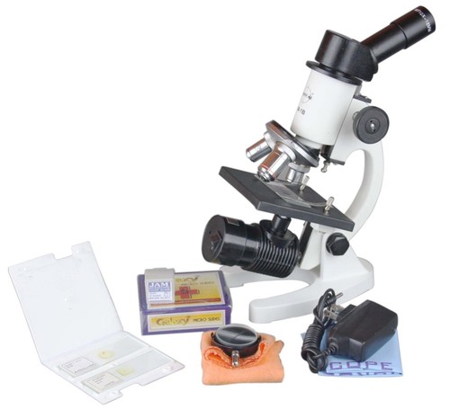 Radical 40-1000x Compound Student Microscope w Battery 50 Blank & 2 ...