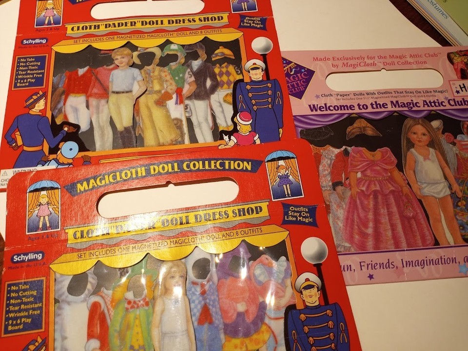 3 Magicloth Paper Dolls Alice in Wonderland , Equestrian, Magic Attic ...