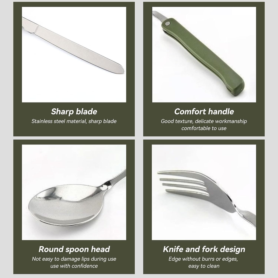 Posate Pieghevoli, 13 * 8 * 2 Cm Kit Di Pasticcio Combinato Coltello ...