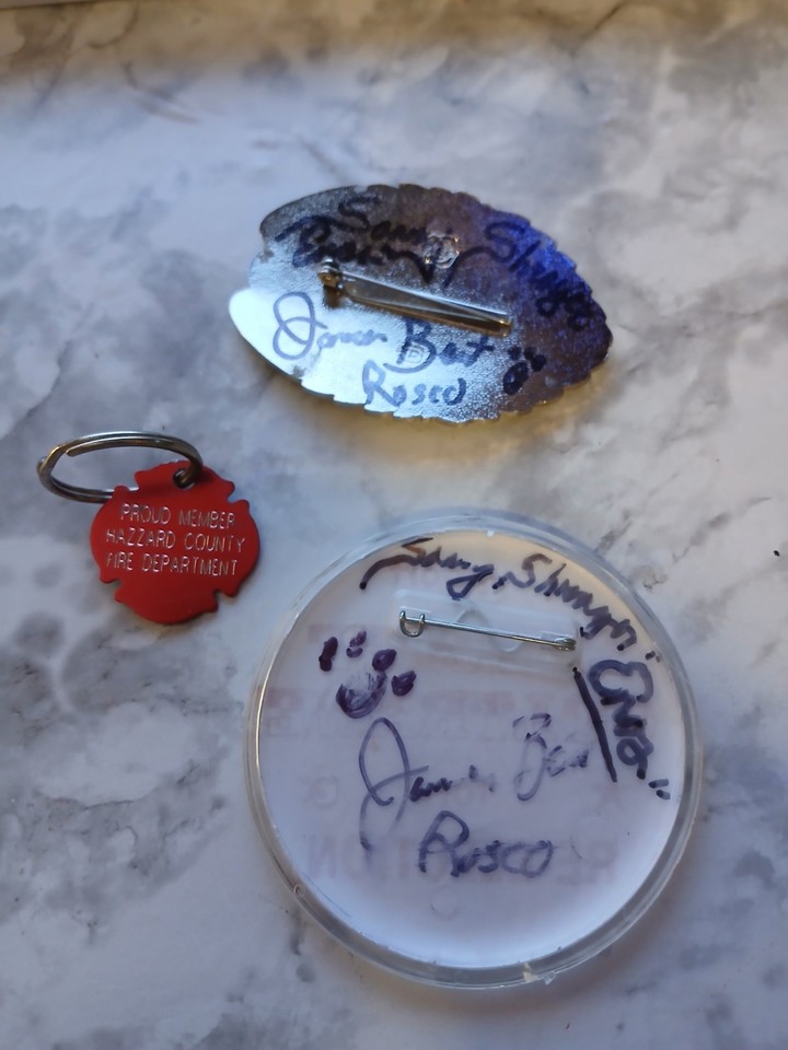 The Dukes of Hazzard County Impound Lot Police badge signed Reelect ...