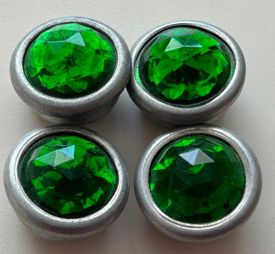 4 VTG Glass Lens Tail Light Jewel RAT ROD Dash Panel REFLECTOR ...