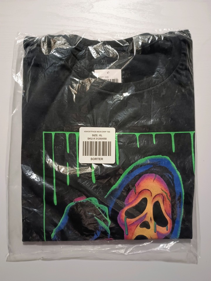 Scream Ghostface Neon Drip XL Tee Hot Topic Brand New Sealed Unworn ...