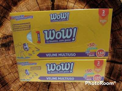 25 Confezioni (3750 Veline) Wow Velina Multiuso e Cosmetiche 2 Veli ...