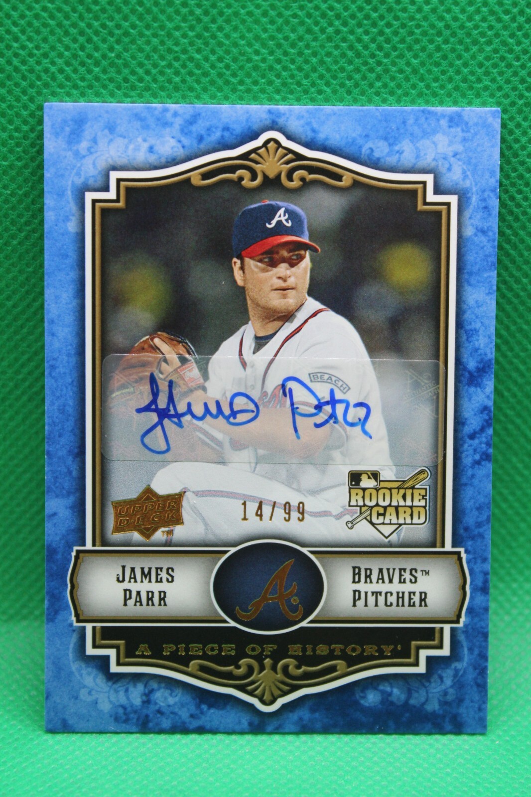 2009 UD A Piece of History Rookie Autographs Blue #131 James Parr Auto ...