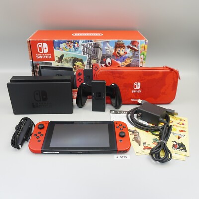 Nintendo Switch Super Mario Odyssey Console Red W/ Dock Joycon (NO SOFT ...