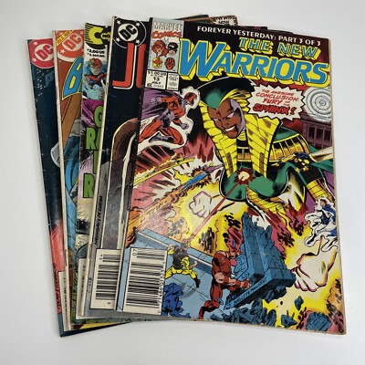 Lot Of 5 Batman Megalith New Warriors 1990s Comic Books Price Stickers ...
