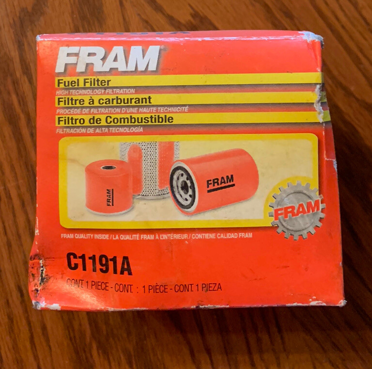Fram C1191A - Fuel filter cross reference