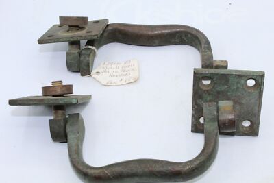 (2) VTG Antique Solid Heavy Brass Handles Box Trunk Railroad Car ? | eBay