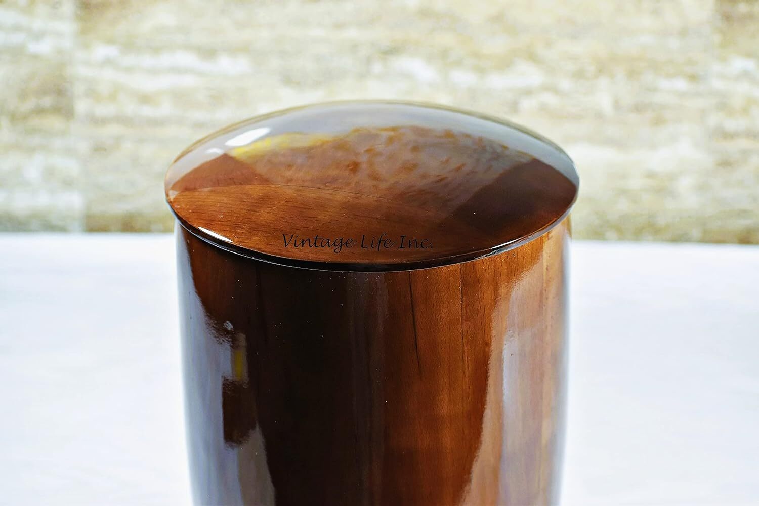 Wooden Cremation Urn Handmade Funeral Jar for Pets | Large Keepsake ...