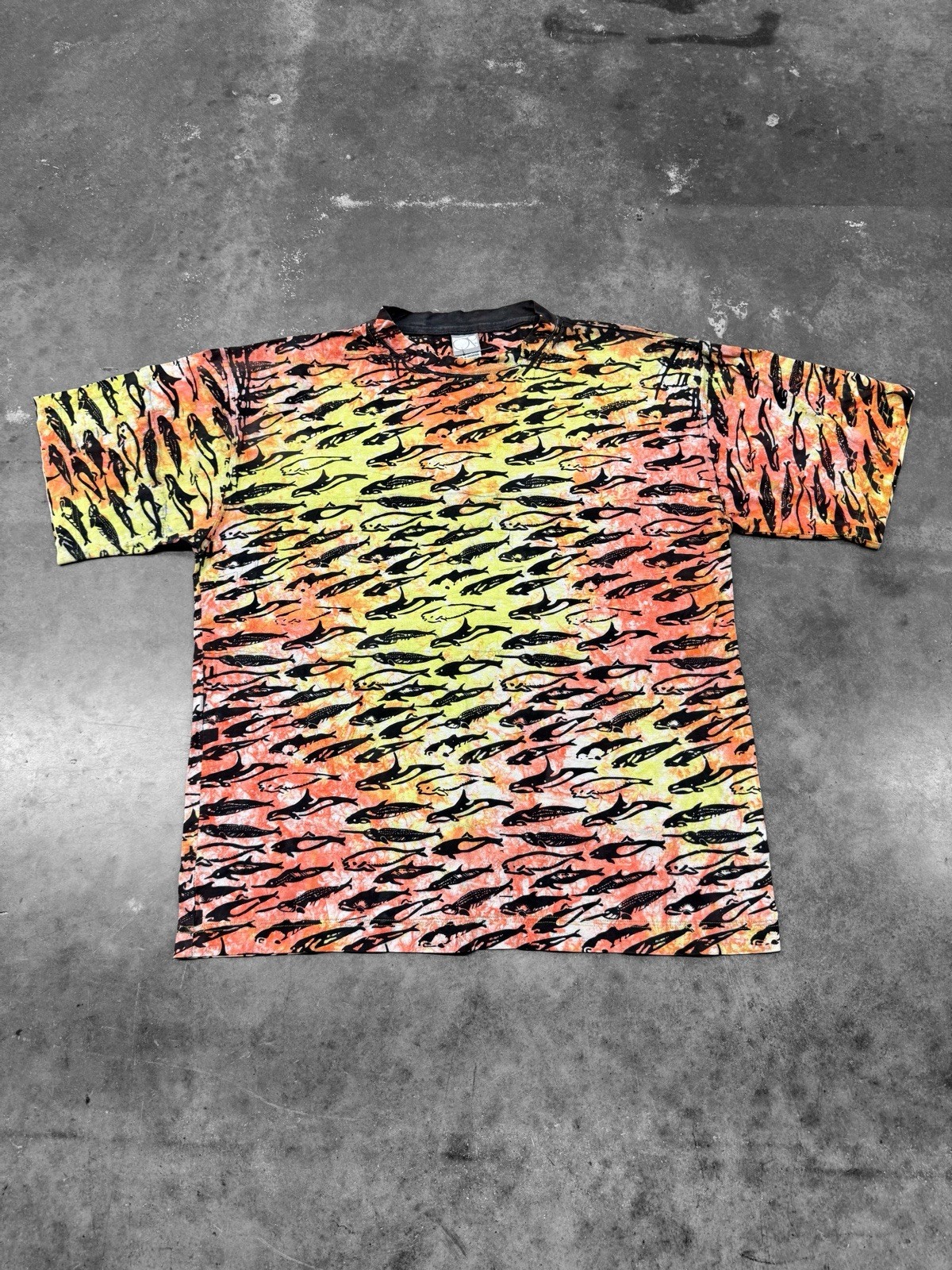 Vintage Rare Grail 90s Ocean Pacific OP Surf Fish AOP… - Gem