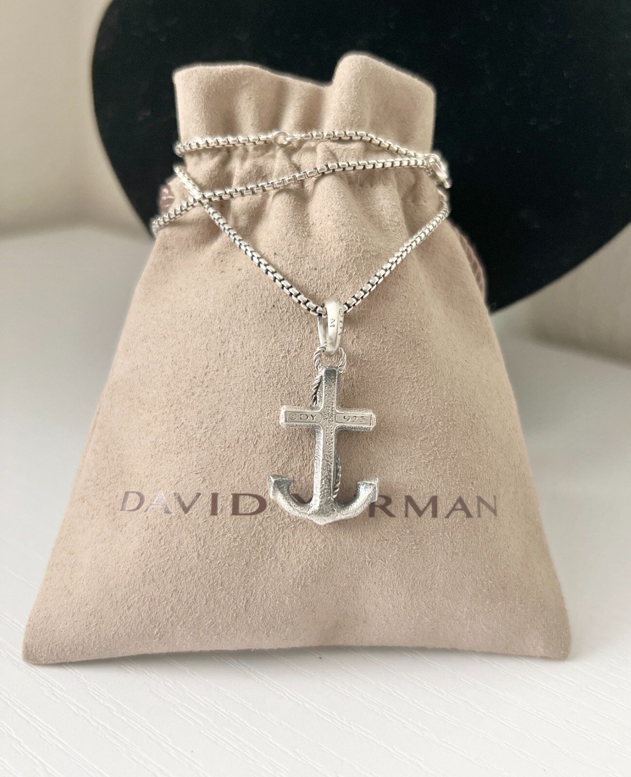 David Yurman Maritime Anchor Pendant Amulet with Box … - Gem