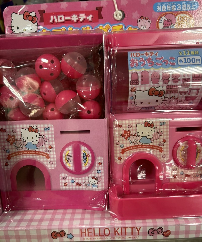 Sanrio Hello Kitty Capsule Gacha Cute Kitty Gachapon Machine Set New ...