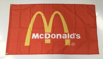 McDonalds Banner Flag - Maccas Toy Fast Food Logo Hungry Happy Meal Man ...