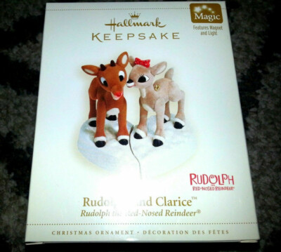 HALLMARK Keepsake Ornament 2006 RUDOLPH AND CLARICE Light THE RED NOSED ...