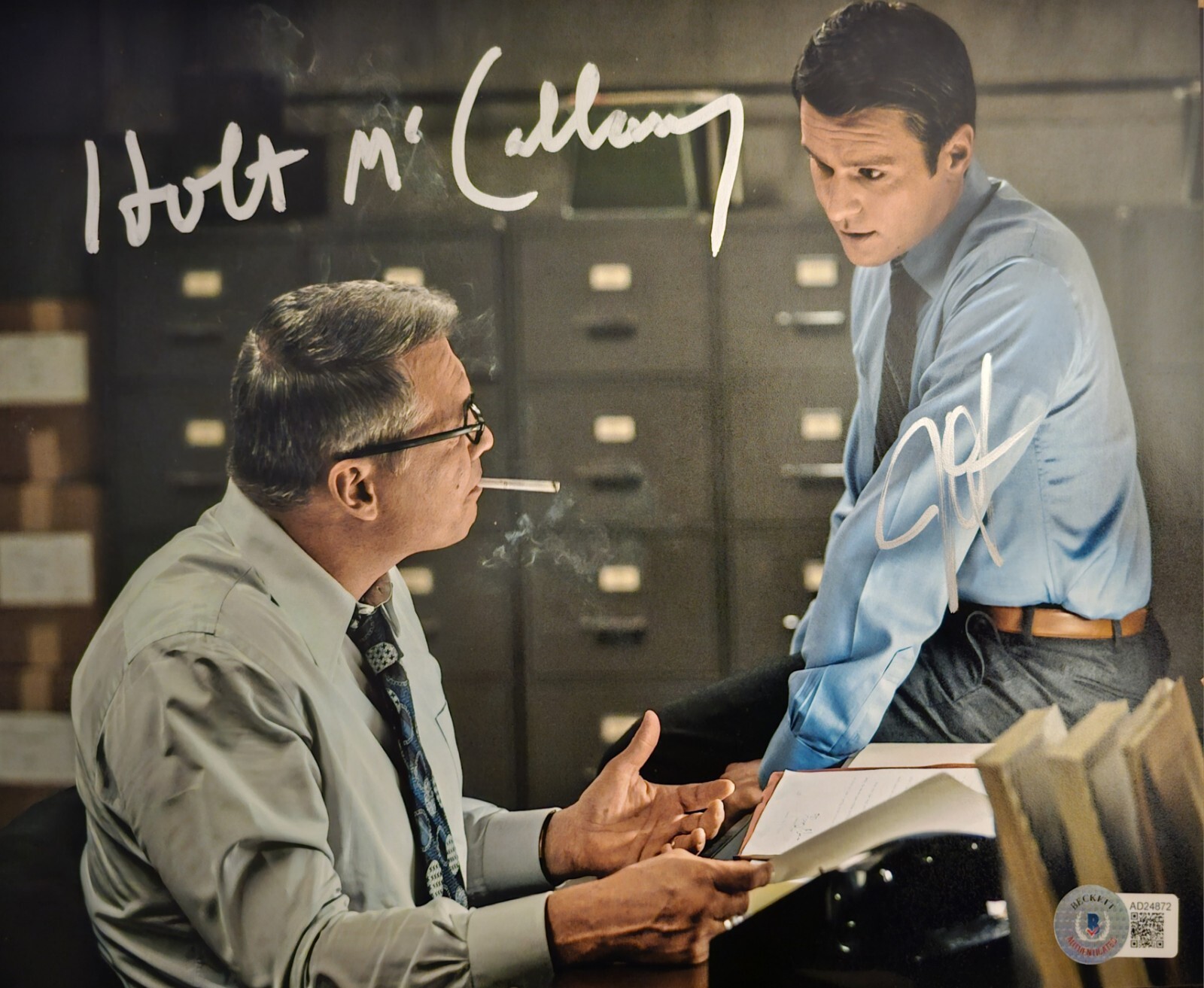 MINDHUNTER 8X10 HOLT MCCALLANY JONATHAN GROFF SIGNED AUTOGRAPH BECKETT ...