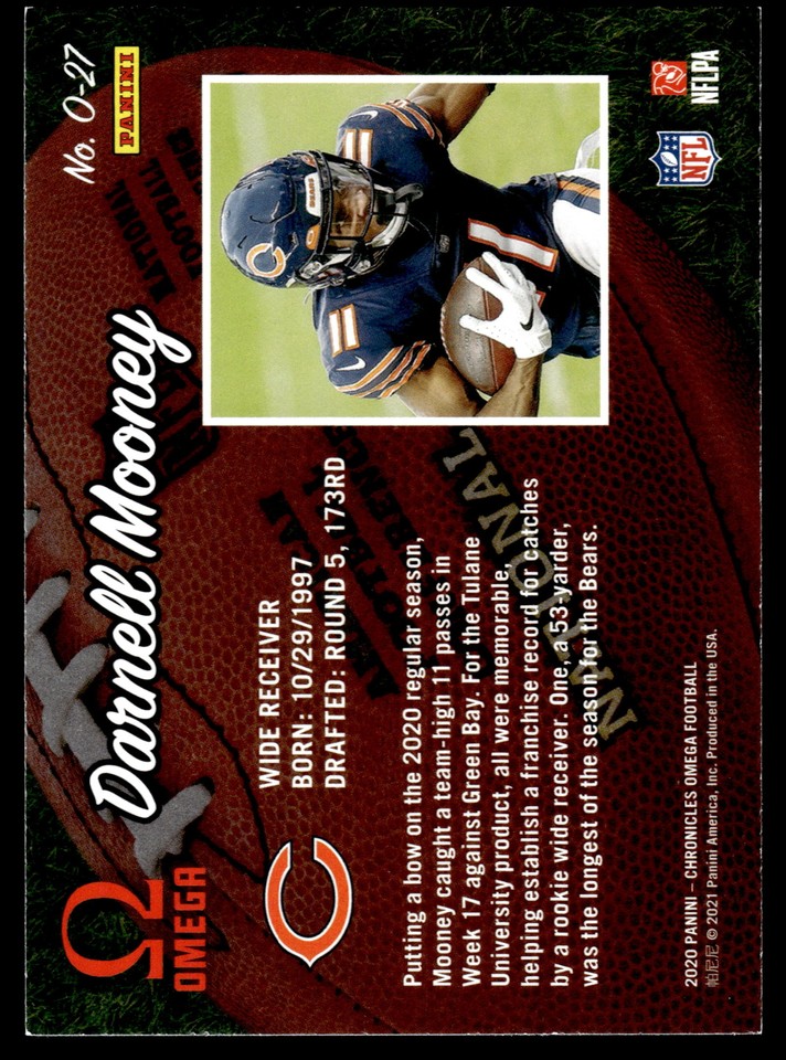 Darnell Mooney 2020 Panini Chronicles Omega Rookie Card #O-27 | eBay