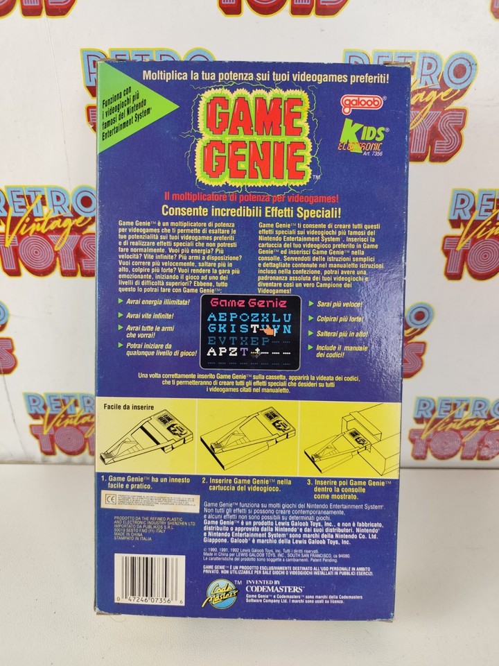 Game Genie The Genius Of Video Games NES Nintendo Galoob New Never Used ...