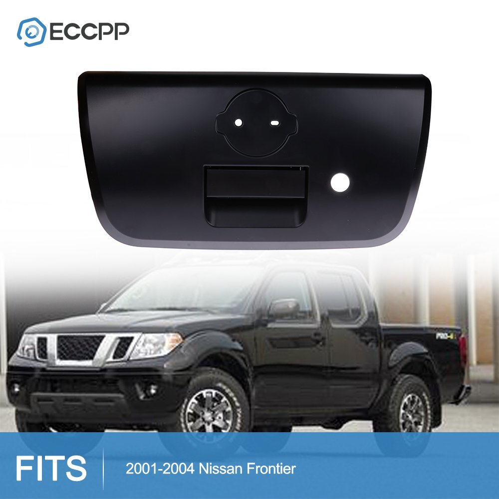 Tailgate Handle with Bezel & Keyhole Textured Black for Nissan Frontier ...