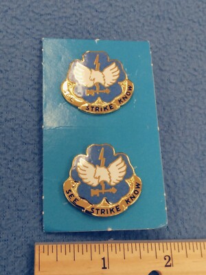 PAIR OF - US Army 207th MILITARY INTELLIGENCE DI DUI Crest PINS - G-23 ...